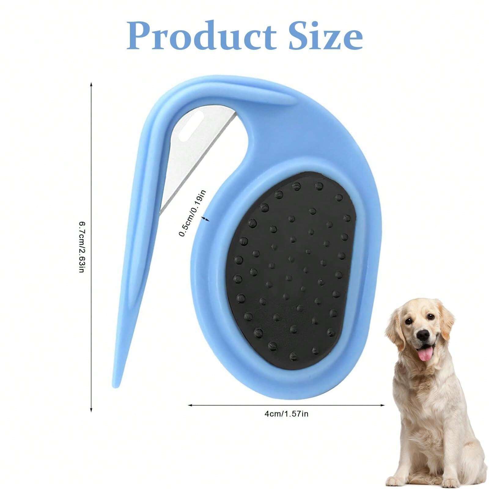 Pet Knot Comb Detangler With Steel Blade Deshedding Knife For Cats ...