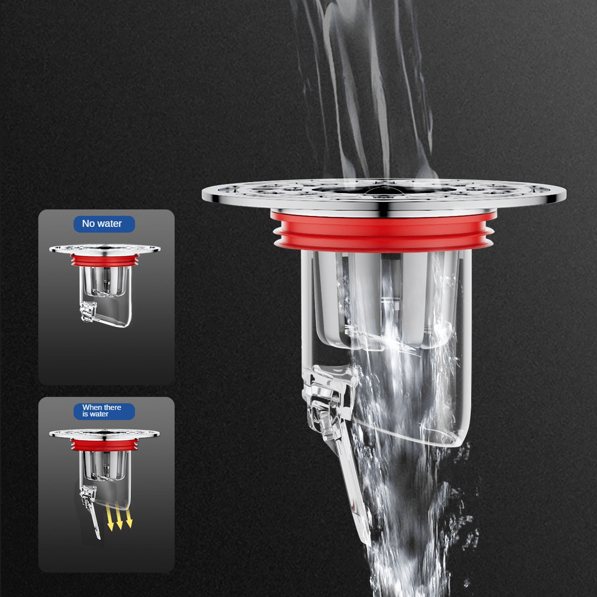 Universal Bathroom Drain Deodorizer & Anti-Pest Pipe Seal Cover, Sewer ...