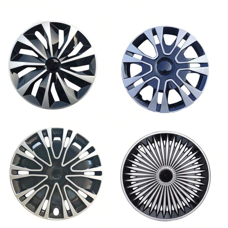 Hubcaps Wheel Covers For Cars Premium Silver Black Hubcaps 12" KY Wheel ...