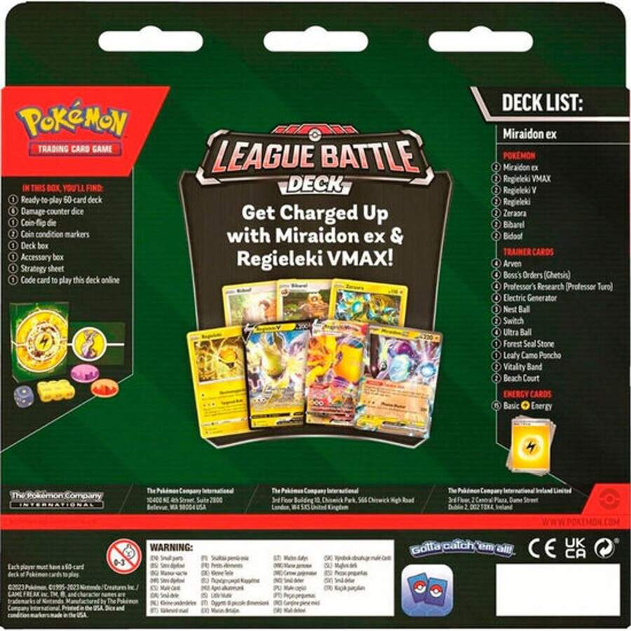 pokemon | Miraidon Ex League Battle Deck Pokemon English Collectible ...