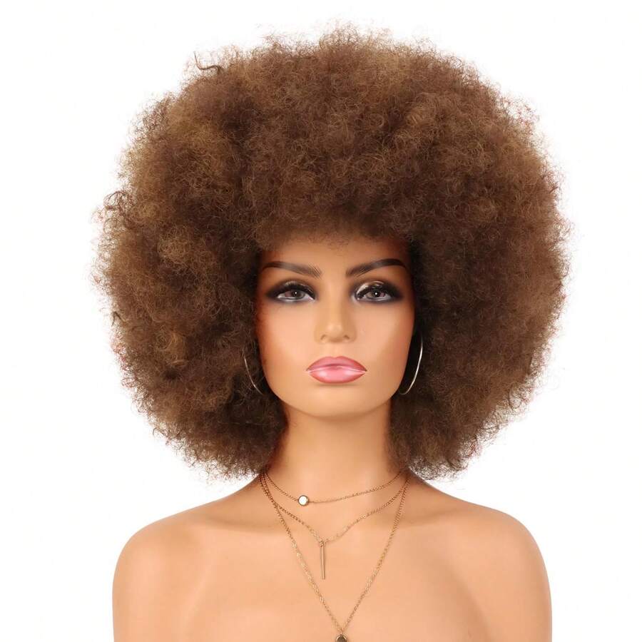 Perruques afro bouclées style 70 pour , sans colle, souples et ...