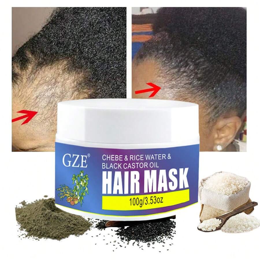 GZE Chebe Butter With Rice Water & Black Castor Oil Hair Cream ...