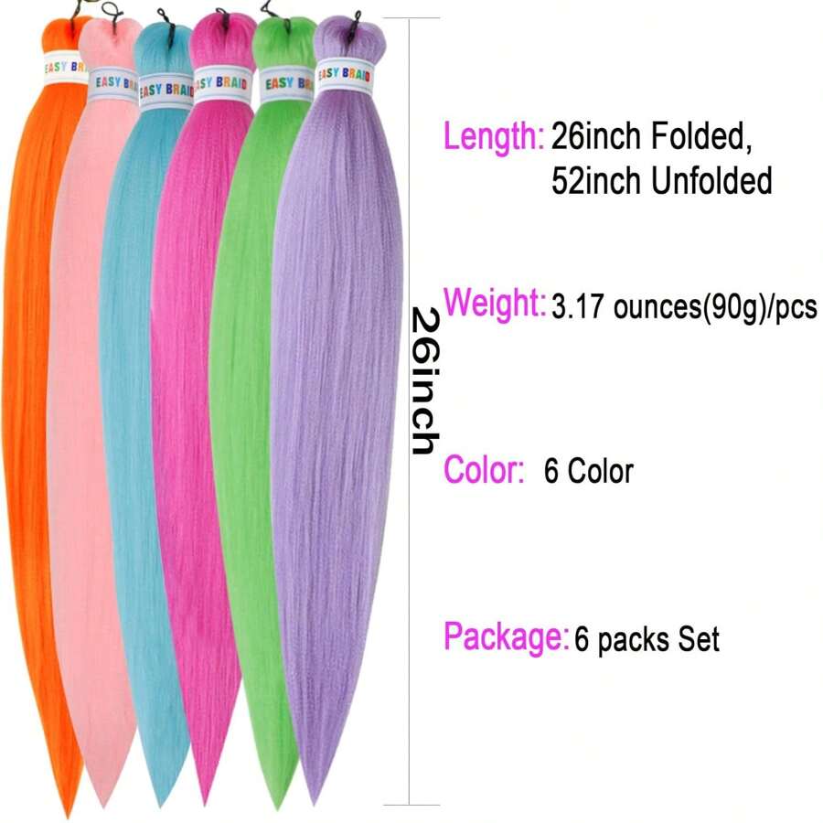 Colorful Braiding Hair Pre Stretched Box Braids Hair Colored Kanekalon ...