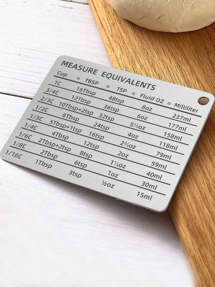 1pc Measurement Conversion Chart Refrigerator Magnet, Baking Measuring ...