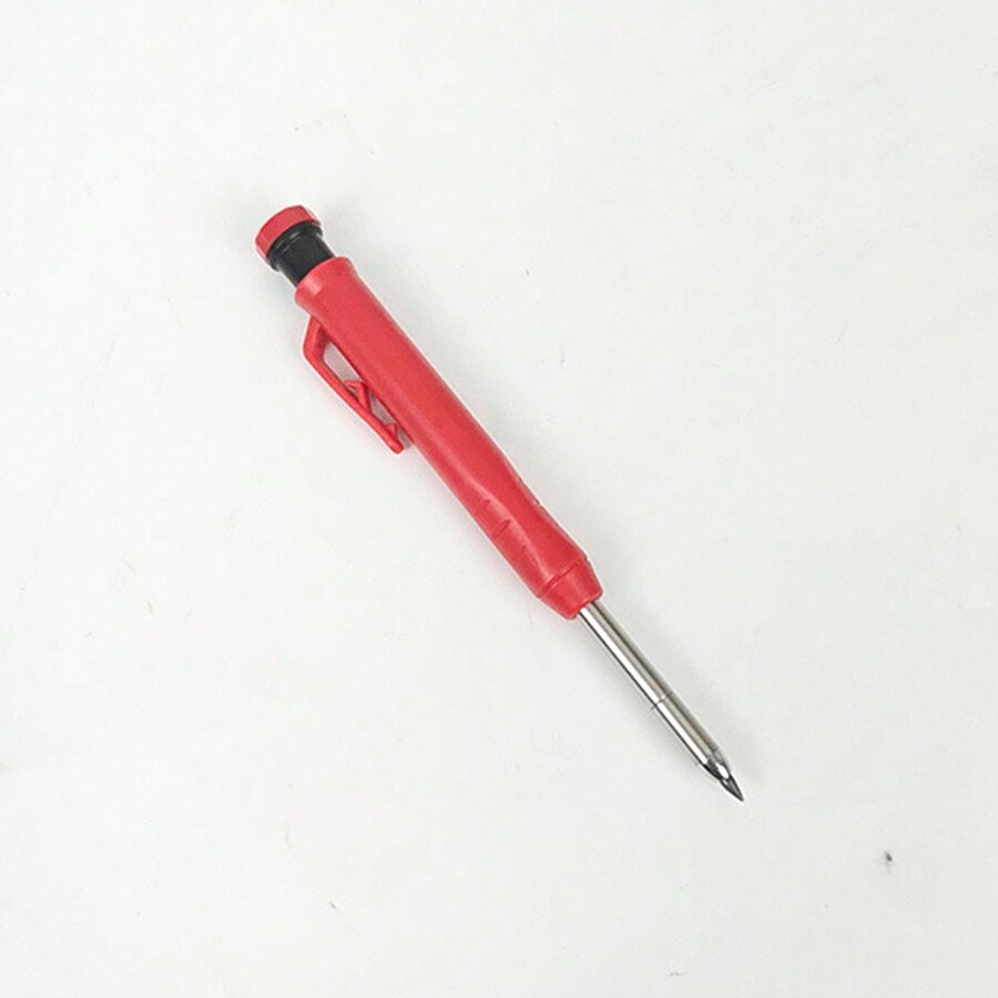 Solid Carpenter Pencil With Refill Lead Built Sharpener Deep Hole ...