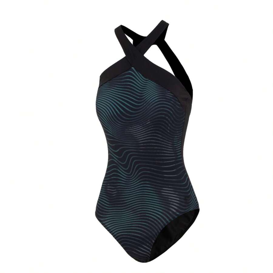 Speedo Women One-Piece Swimsuit, Fashion Sports Swimming Suit For ...