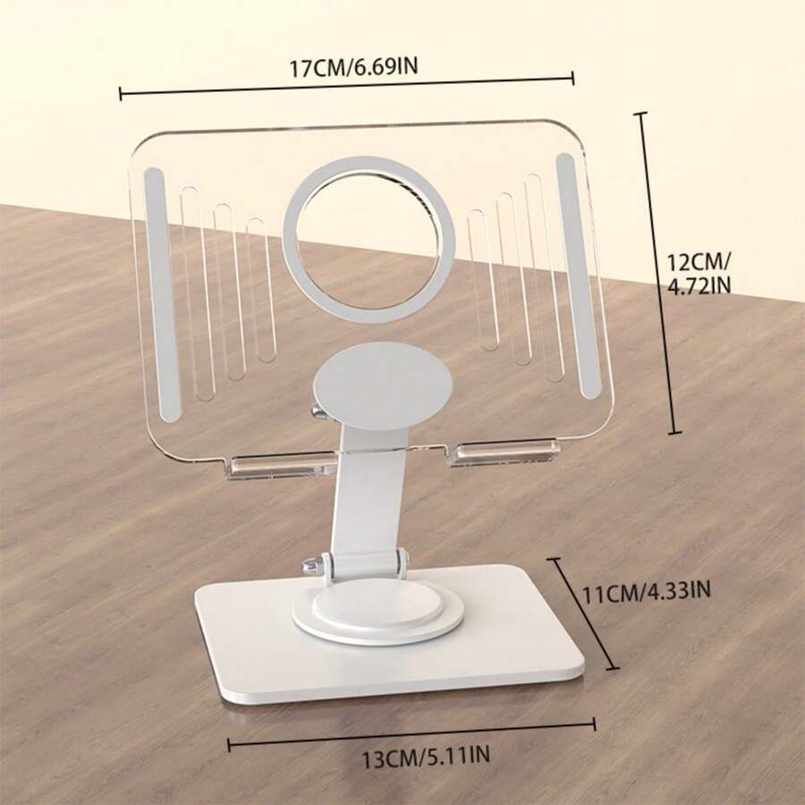 Acrylic Tablet Stand With 360 Degree Swivel Base, Foldable Adjustable ...