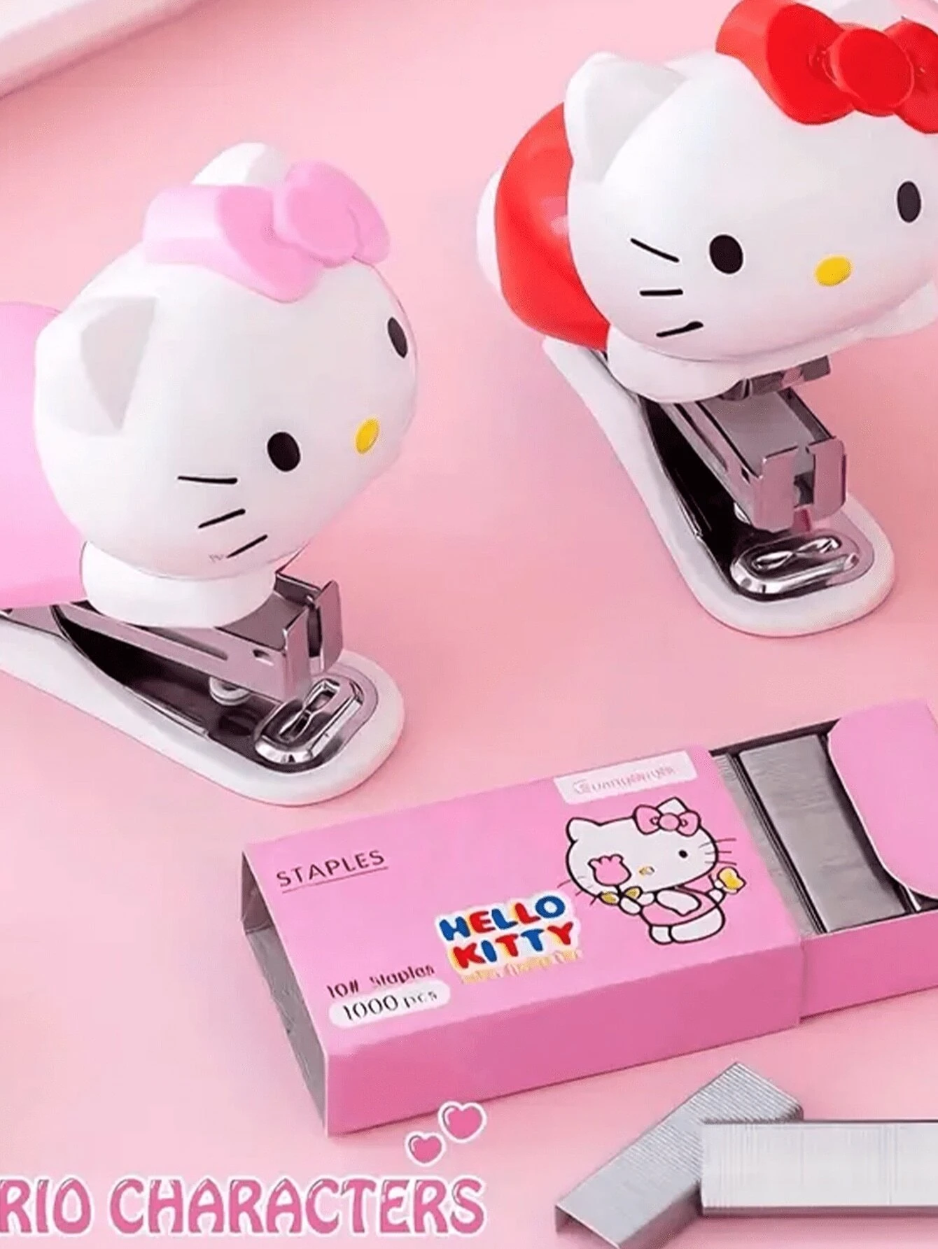 1Set Kitty Cat Cartoon Style Pink Red Two Styles Available Suitable For ...