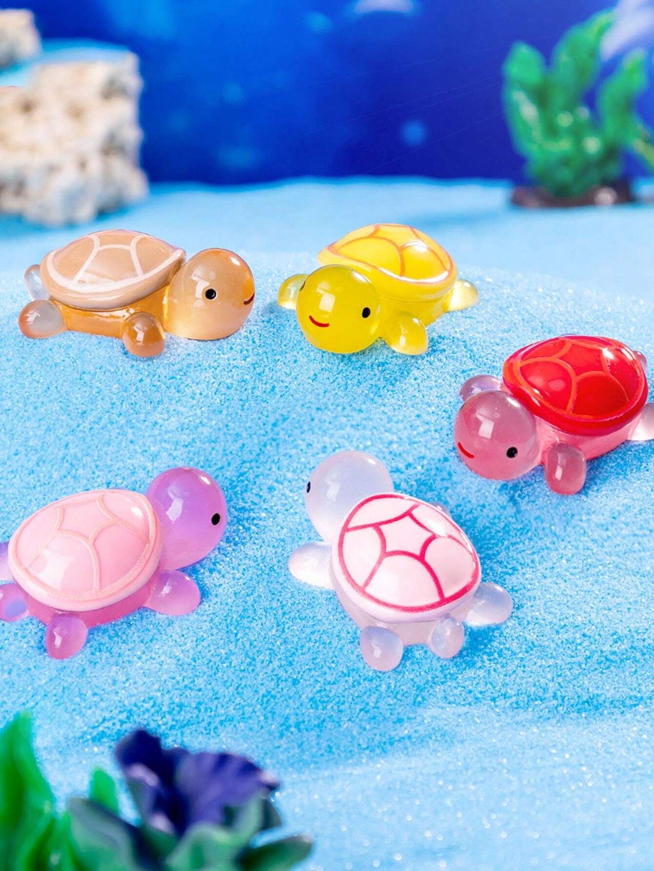 10pcs Mini Resin Turtle Figurines, Suitable For DIY Miniature Fairy ...