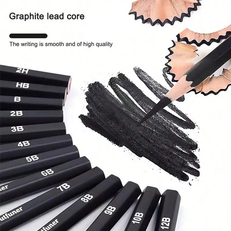 Ensemble de 14 crayons de croquis professionnels - Crayons à dessin, crayons à écrire - Kit d ...