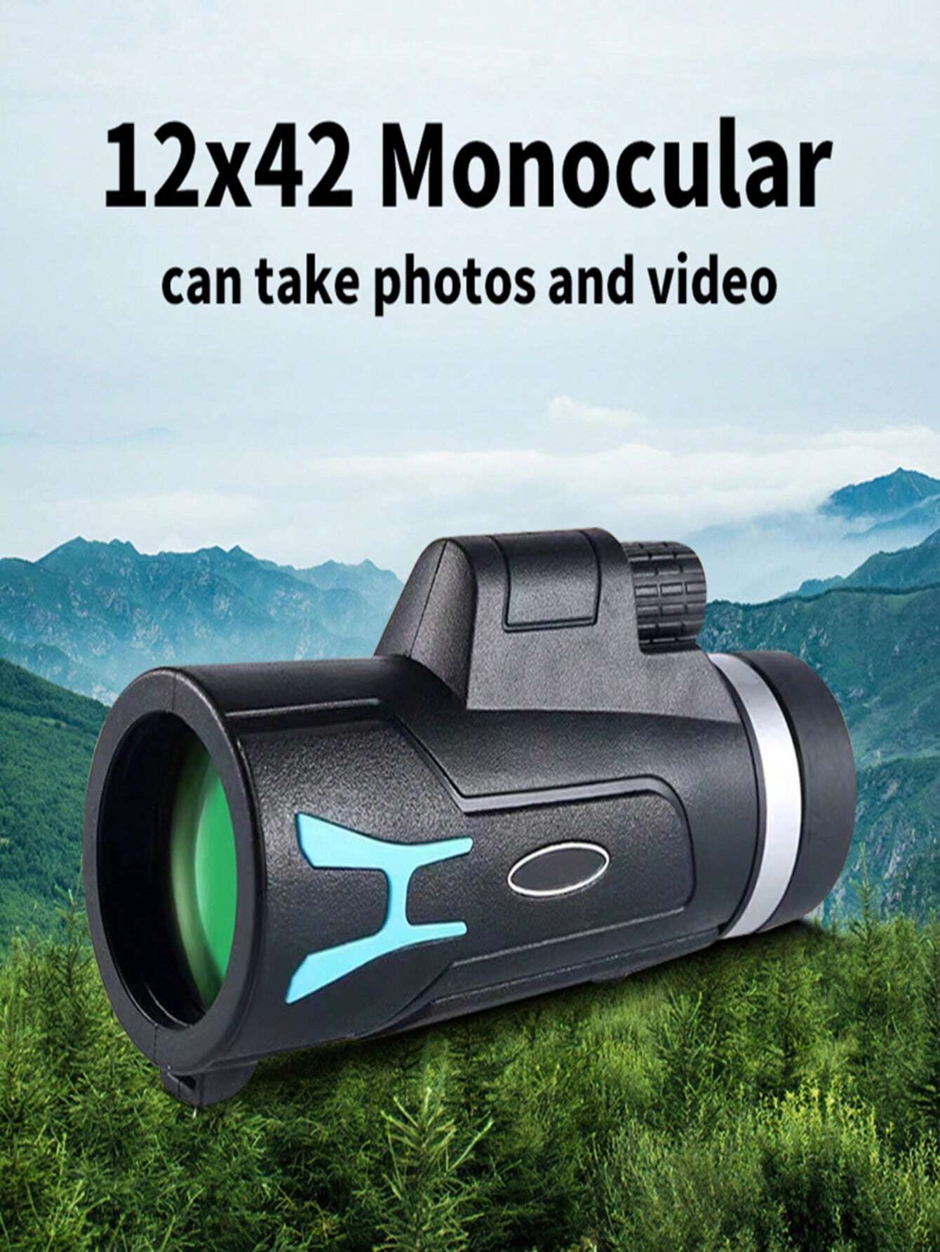 Monoculare 12X42 campo visivo ampio, in vetro ottico rivestito FMC ...