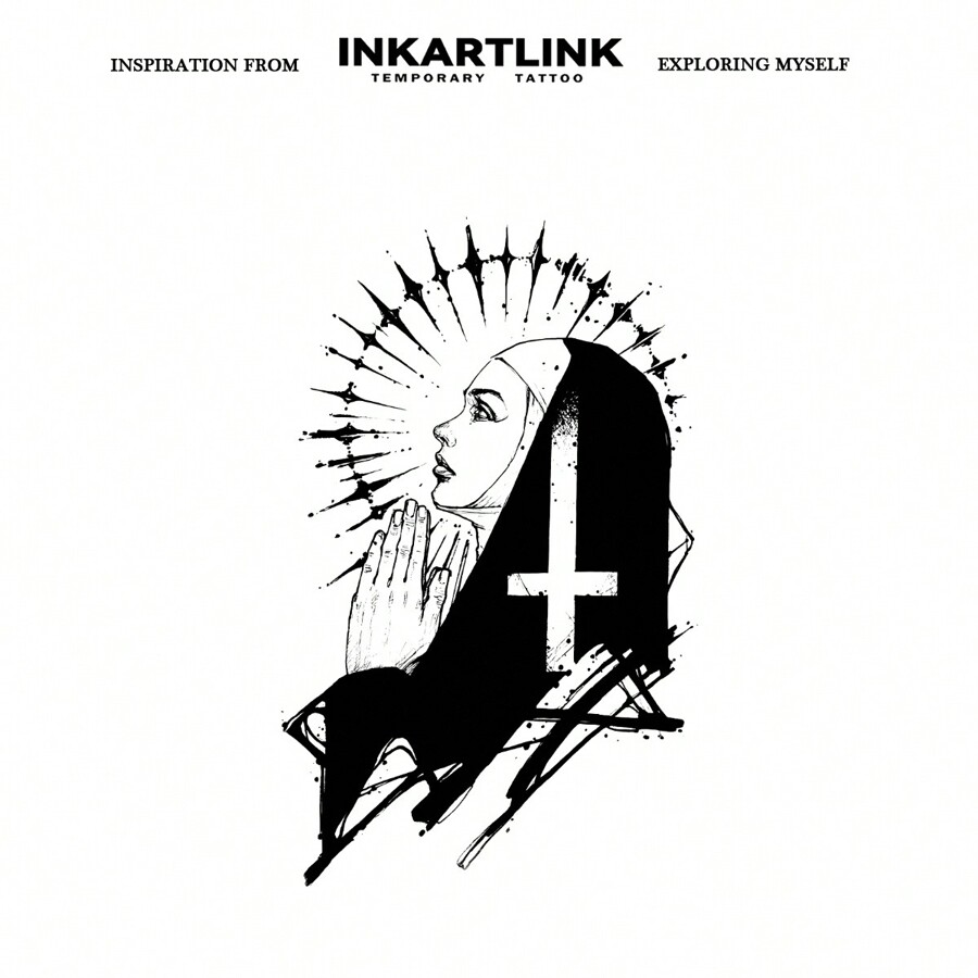 INKARTLINK INKARTLINK Revolutionary Technology Tattoo, Semi-Permanent Tattoo, Prayer, Cross ...