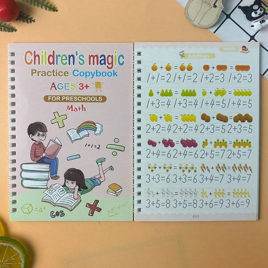 Large Size Children's Handwriting Practicing Notebook, Groove Tracing ...