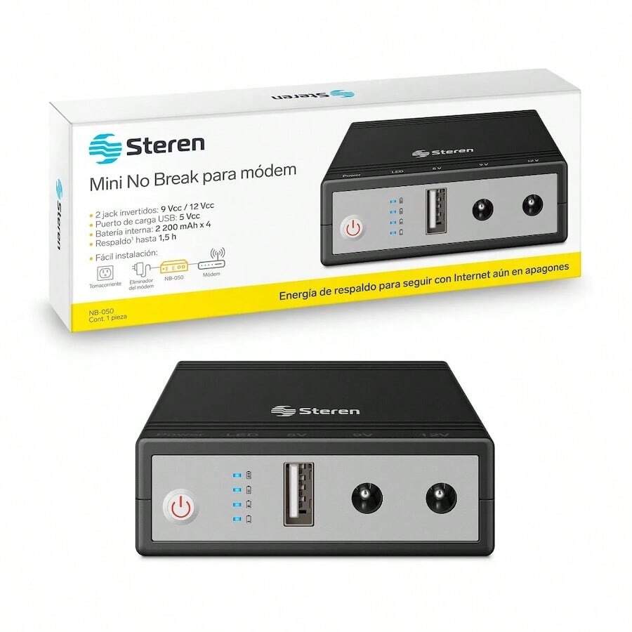 STEREN Mini No Break (UPS) For Modem | Voltage Regulator | Current ...