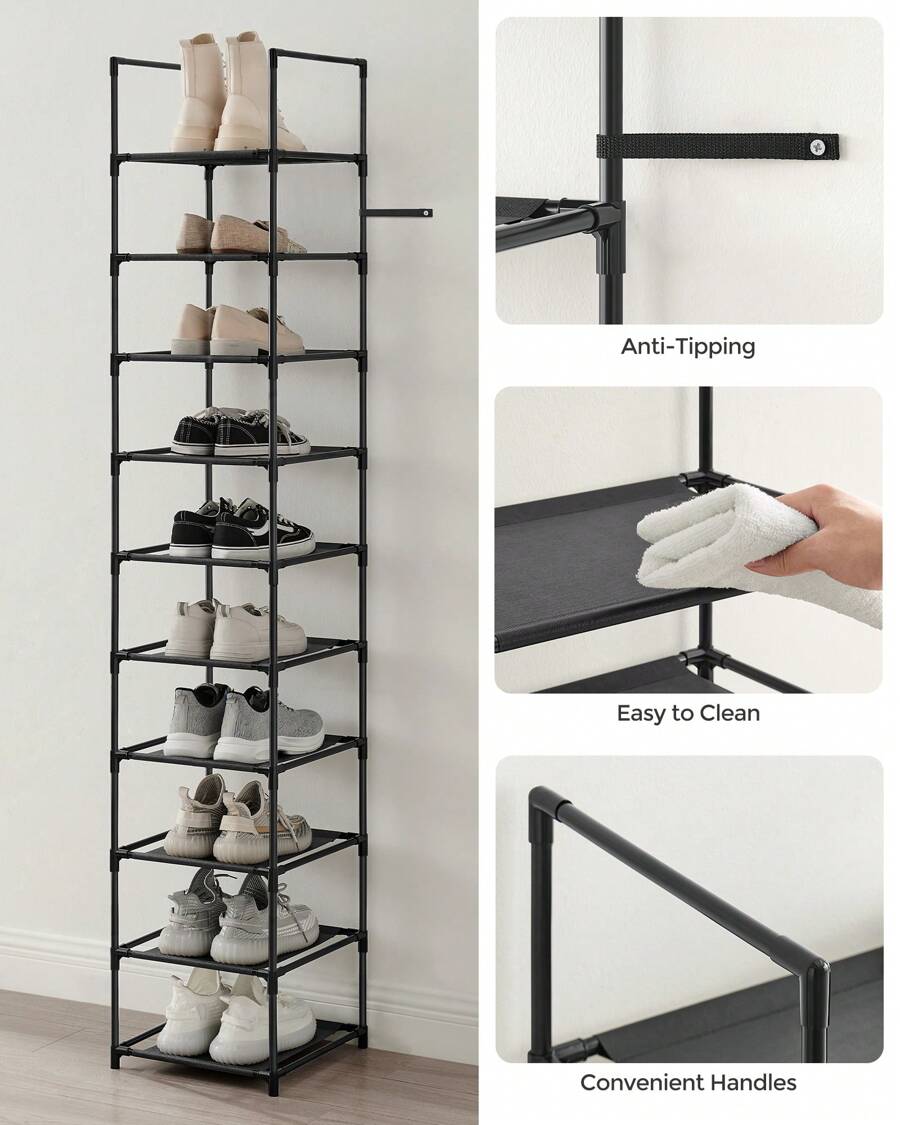 SONGMICS SONGMICS Shoe Rack, 10 Tier Shoe Shelf, Shoe Storage Organizer ...