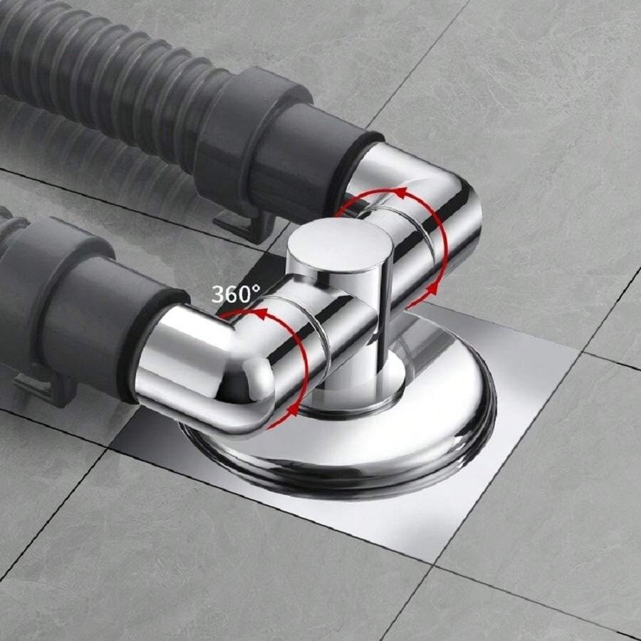 3-Way Floor Drain Siphon Washing Machine Drain Pipe Fittings, Anti-Odor ...