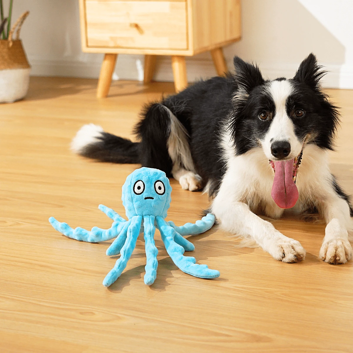 MewaJump 1pc Octopus Designed Plush Dog Chew Toy, Squeaky And Durable ...
