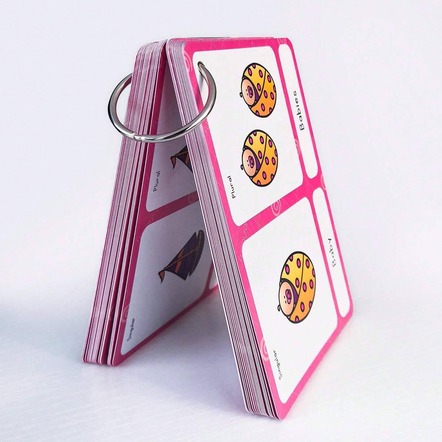 70 Groups Singular And Plural Nouns English Grammar Learning Cards ...