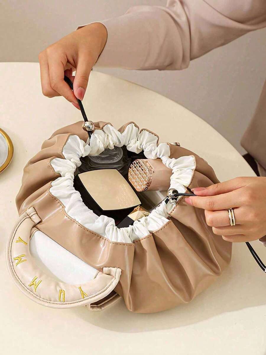 Large Capacity Makeup Bag, Portable Drawstring Makeup Pouch, Makeup ...