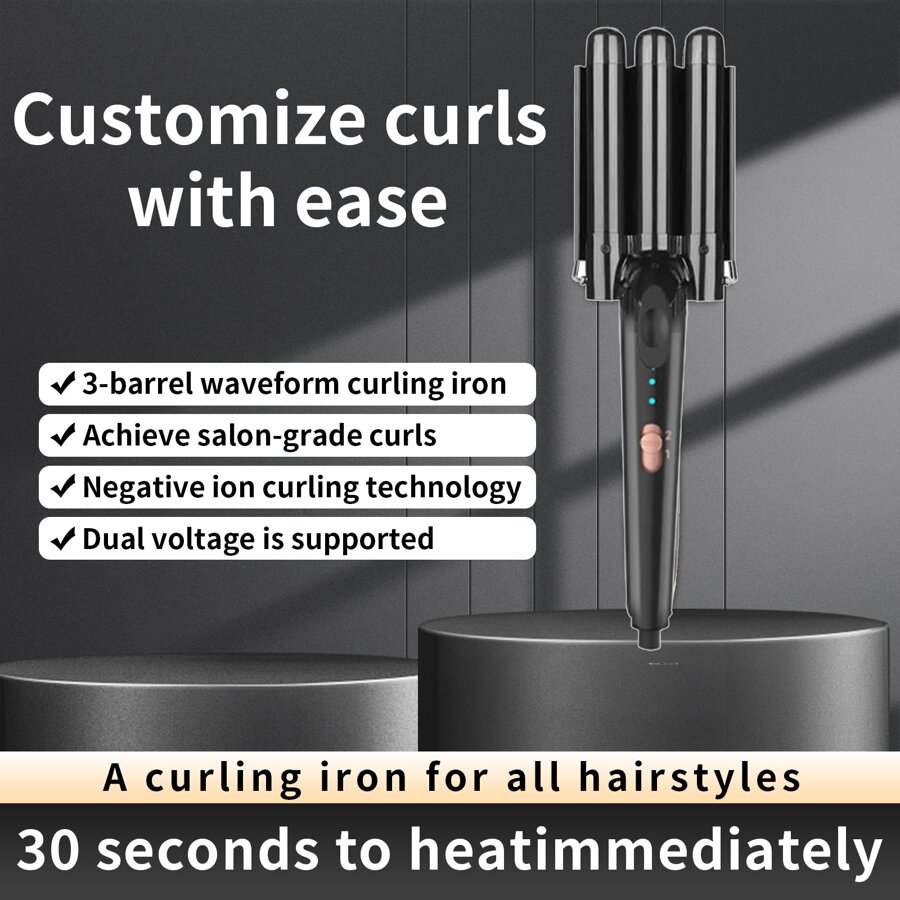 Ensemble de fer à friser professionnel 5 en 1 Fers à friser et boucleurs électriques ...