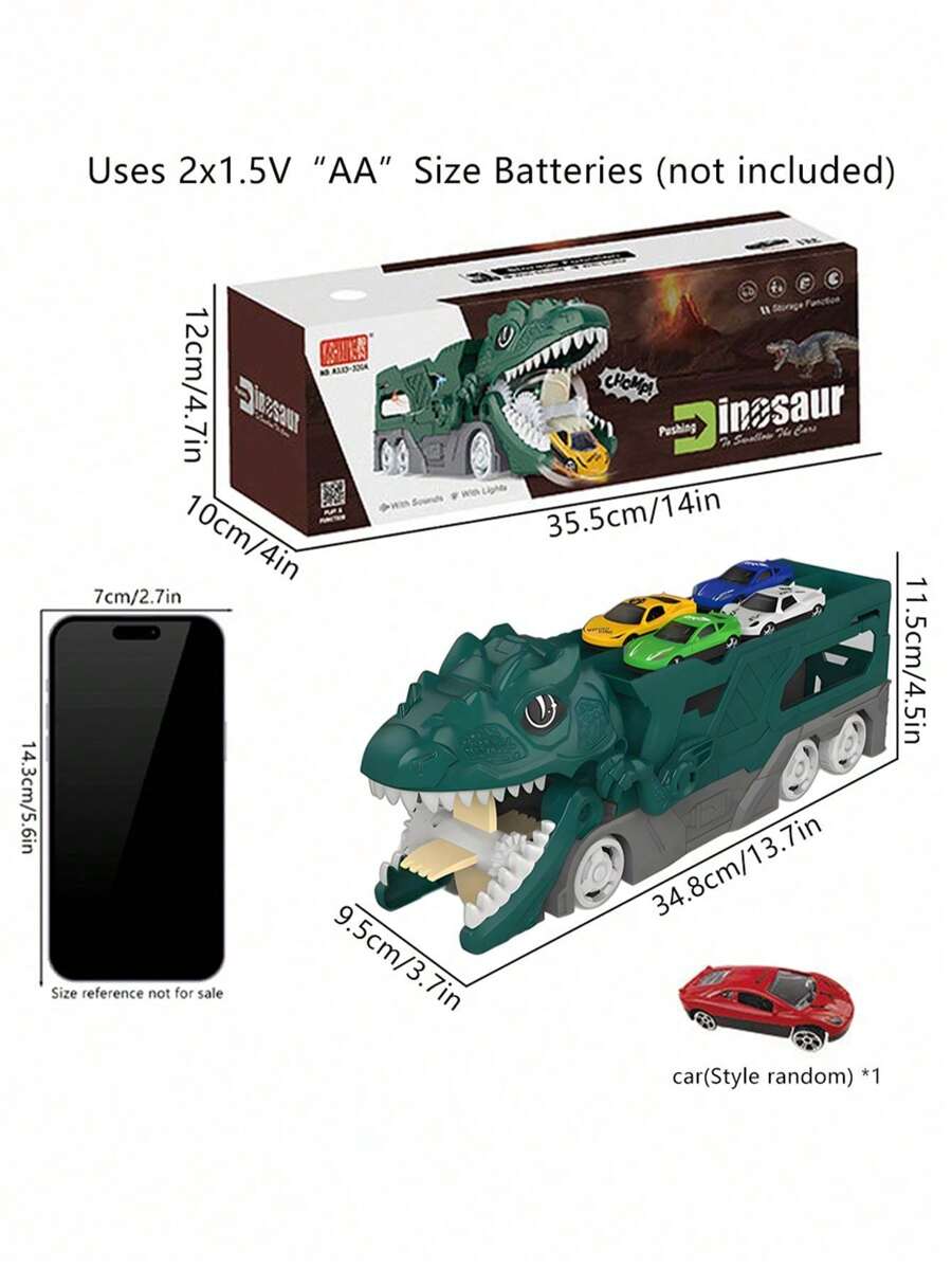 1 Box Kids Dinosaur Swallowing Transport Car With Sound Effect, Push ...