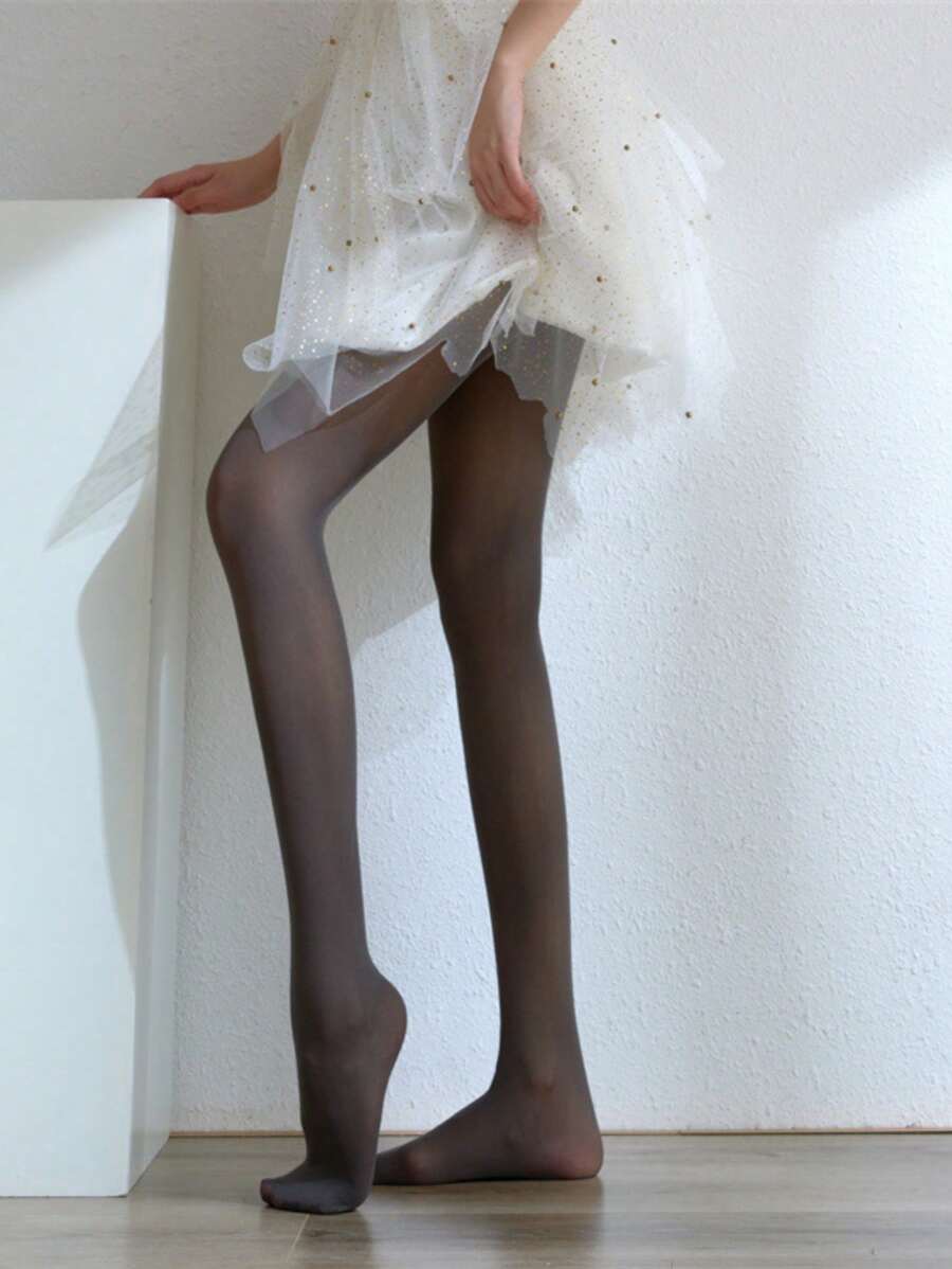 [1pc] Spring & Summer Candy Color Velvet Tights 120D Opaque Non-Run Stockings | SHEIN