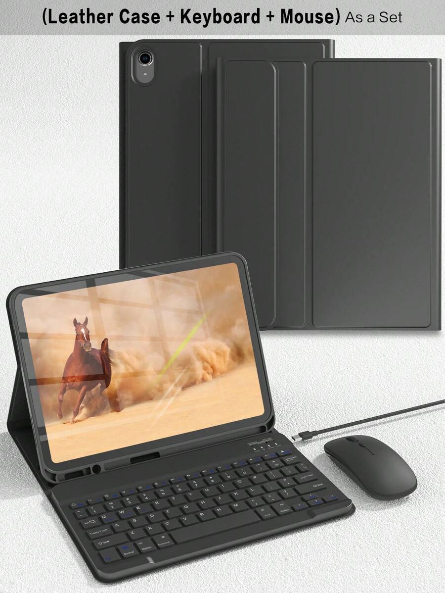 Keyboard Case With Ipad Detachable Wireless Bluetooth Keyboard Mouse Keyboard Battery 150 Mah