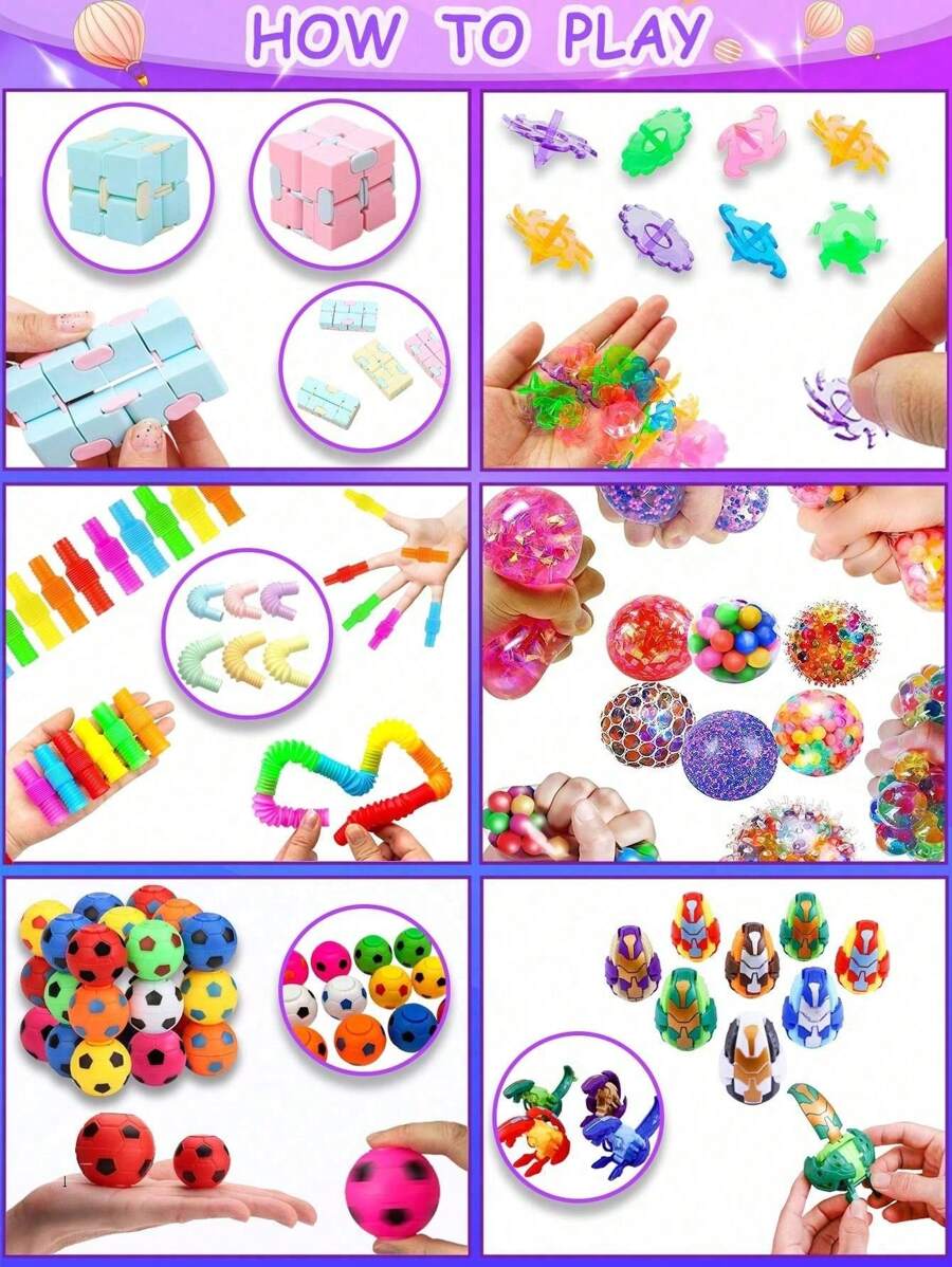 1 Set Random Stress Relief Toy Kit, Surprise Mystery Gift Box ...