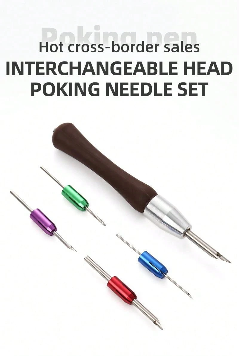 Embroidery Punching Needle Set, Wooden Felt Poke Needle Beginner ...