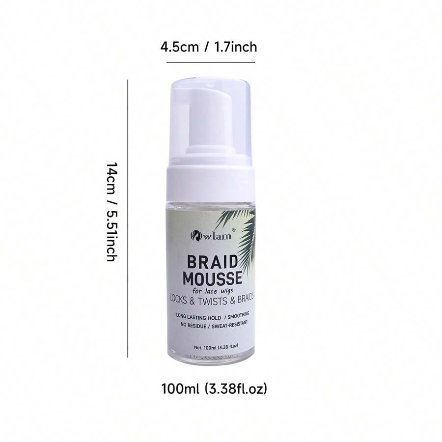 owlam 100ml Mousse Extra Fixação para Tranças - Espuma de Penteado ...