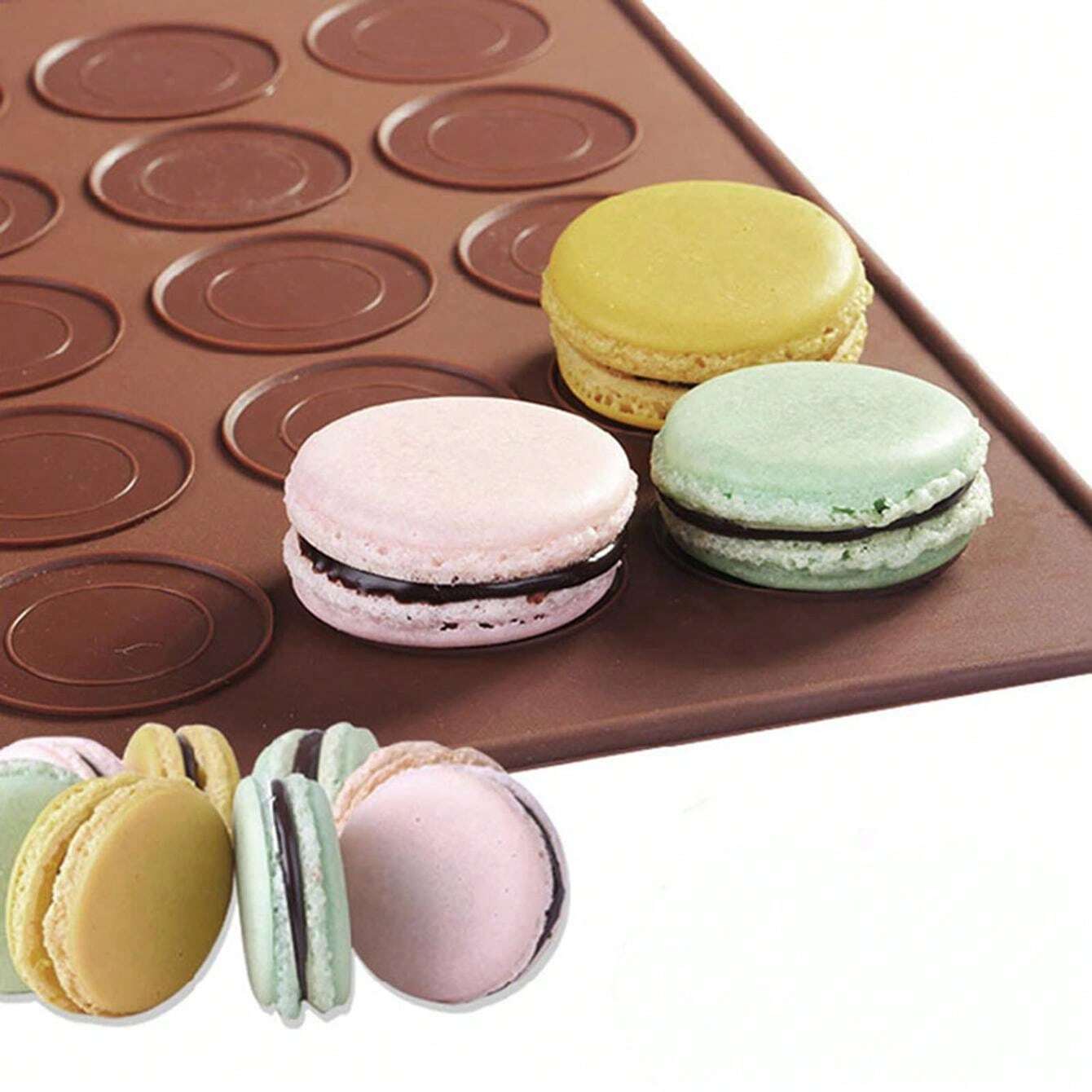 48 Hole Macaron Silicone Mat Baking Mold Silicone Macaron Kit Pastry ...