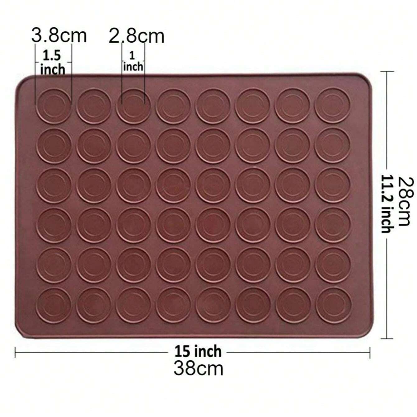 48 Hole Macaron Silicone Mat Baking Mold Silicone Macaron Kit Pastry ...