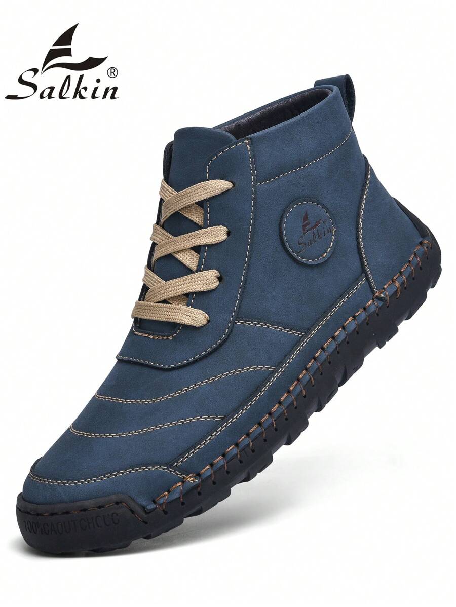 Salkin Nowe designerskie, sznurowane, antypoślizgowe, skórzane buty ...