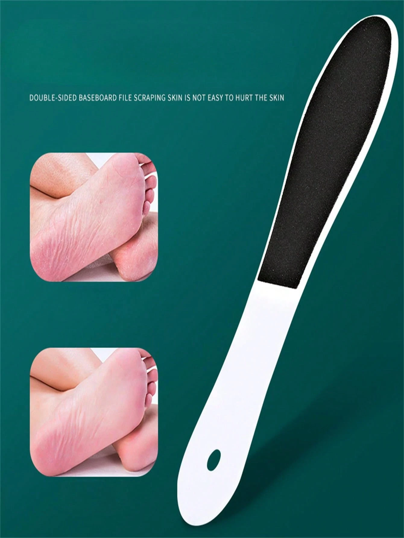 Dual-Grit Pedicure Foot Files, Coarse & Fine, Double-Sided Foot Scraper ...