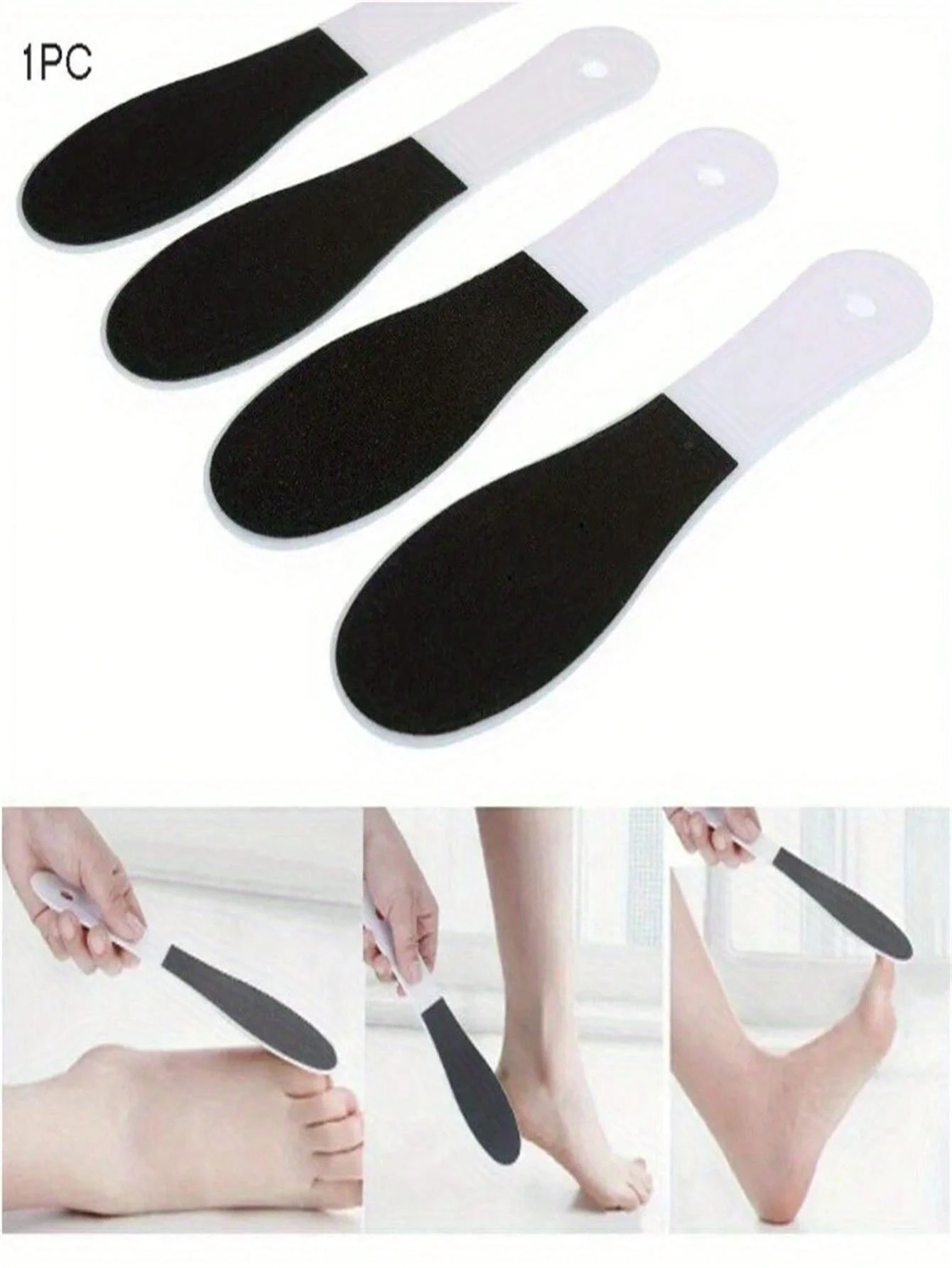 Dual-Grit Pedicure Foot Files, Coarse & Fine, Double-Sided Foot Scraper ...