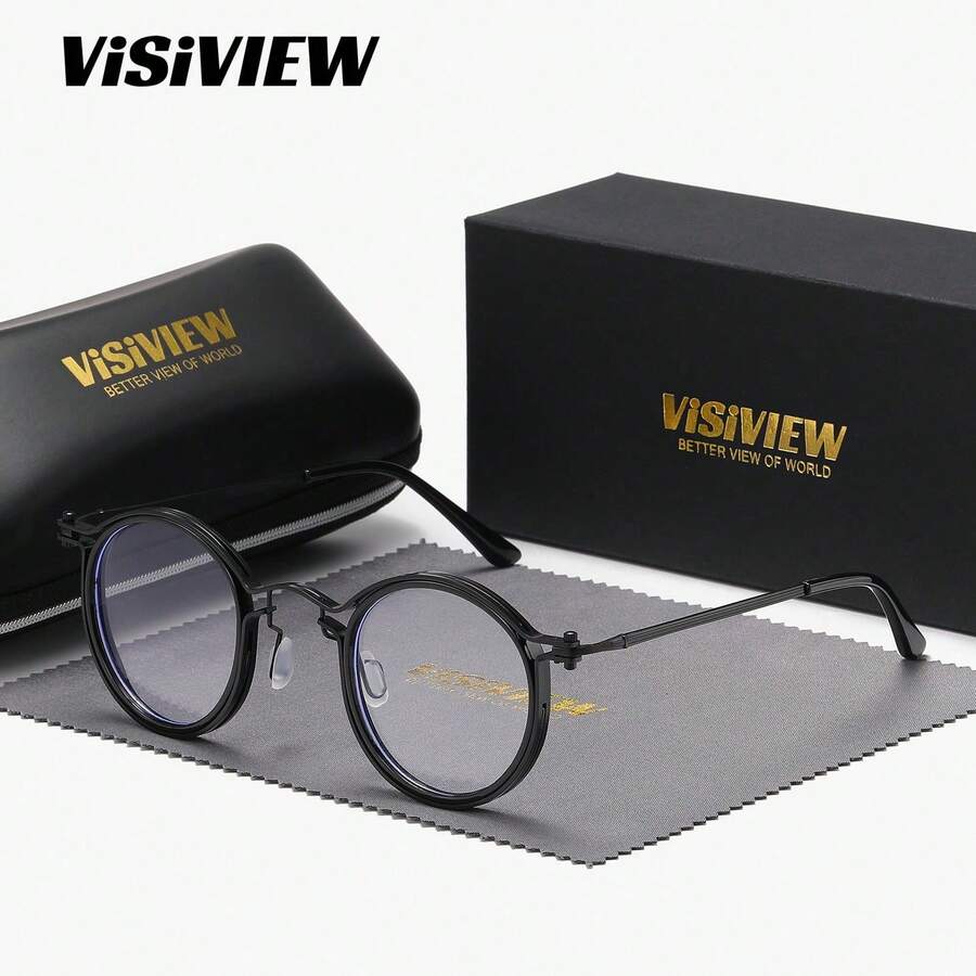 VISIVIEW VISIVIEW ユニセックス ビンテージ フルフレーム メガネ 丸型クリアレンズ 1個入り | #SHEINバレンタインデー
