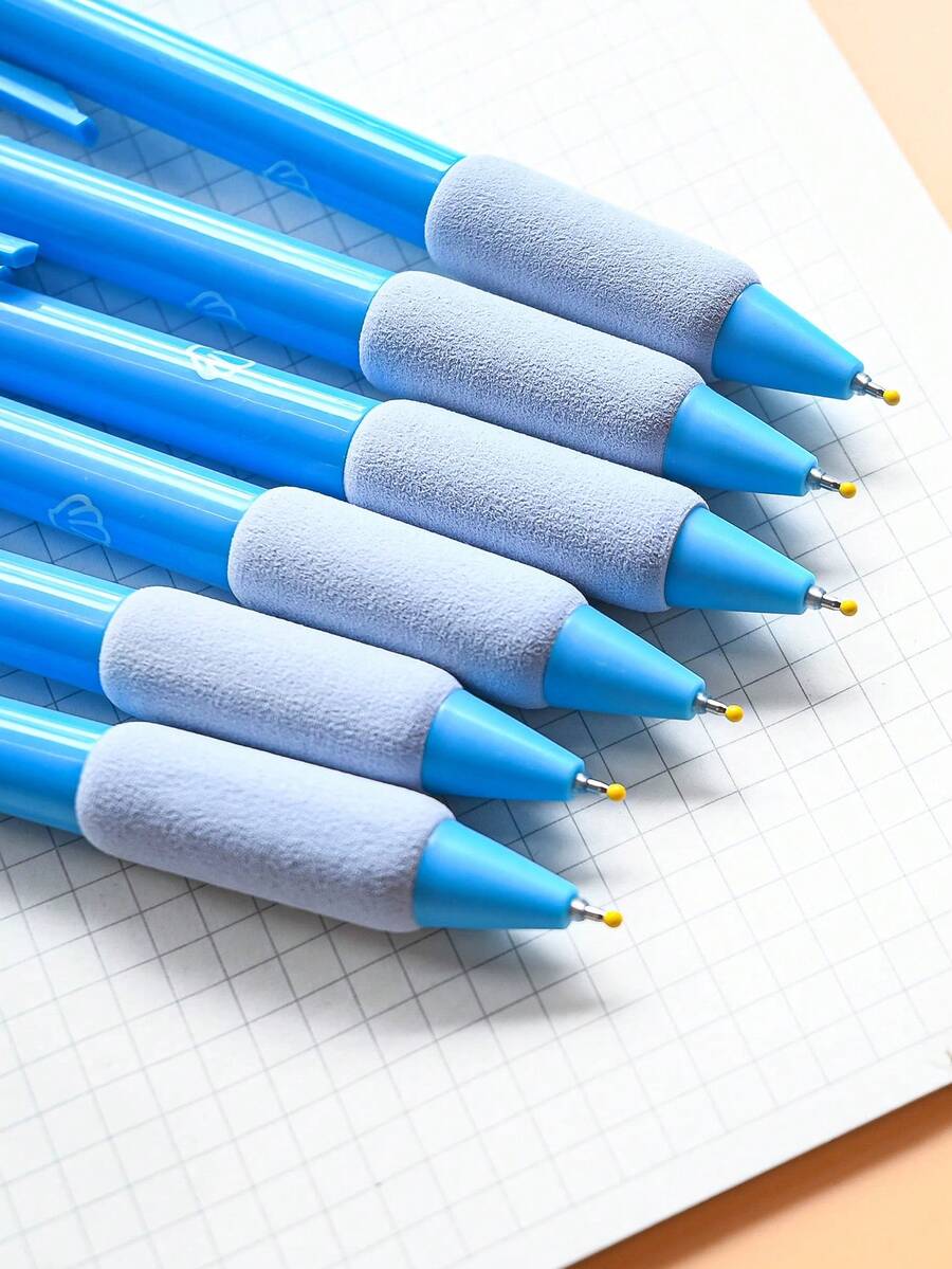 6 Neutral Pens 1 Quick-Drying Pen Cloud Grip Sheath Writing Pen Black ...