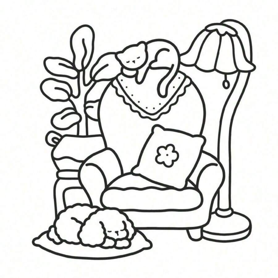 Cozy Cute Coloring Book With Bold And Relaxing Designs For Cozy ...