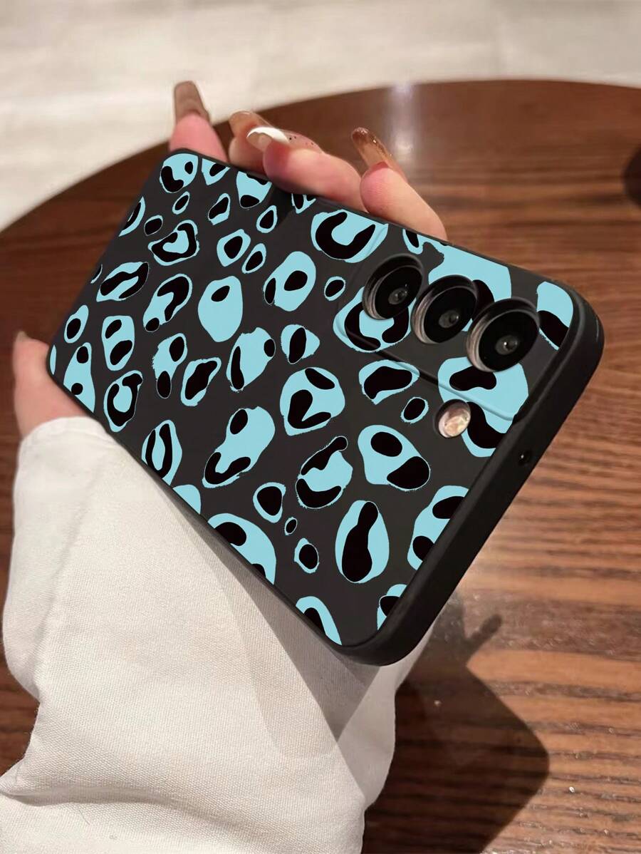 Animal 1pc Leopard Print Black TPU Case Compatible With Apple IPhone 16 Pro Max / 16 Plus / 16 ...