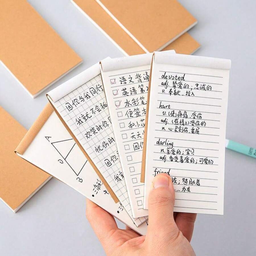 5 Grid Memo Books: Tearable, Portable, Grid Checklist, Creative Kraft ...