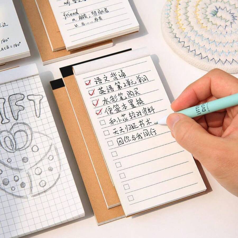 5 Grid Memo Books: Tearable, Portable, Grid Checklist, Creative Kraft ...