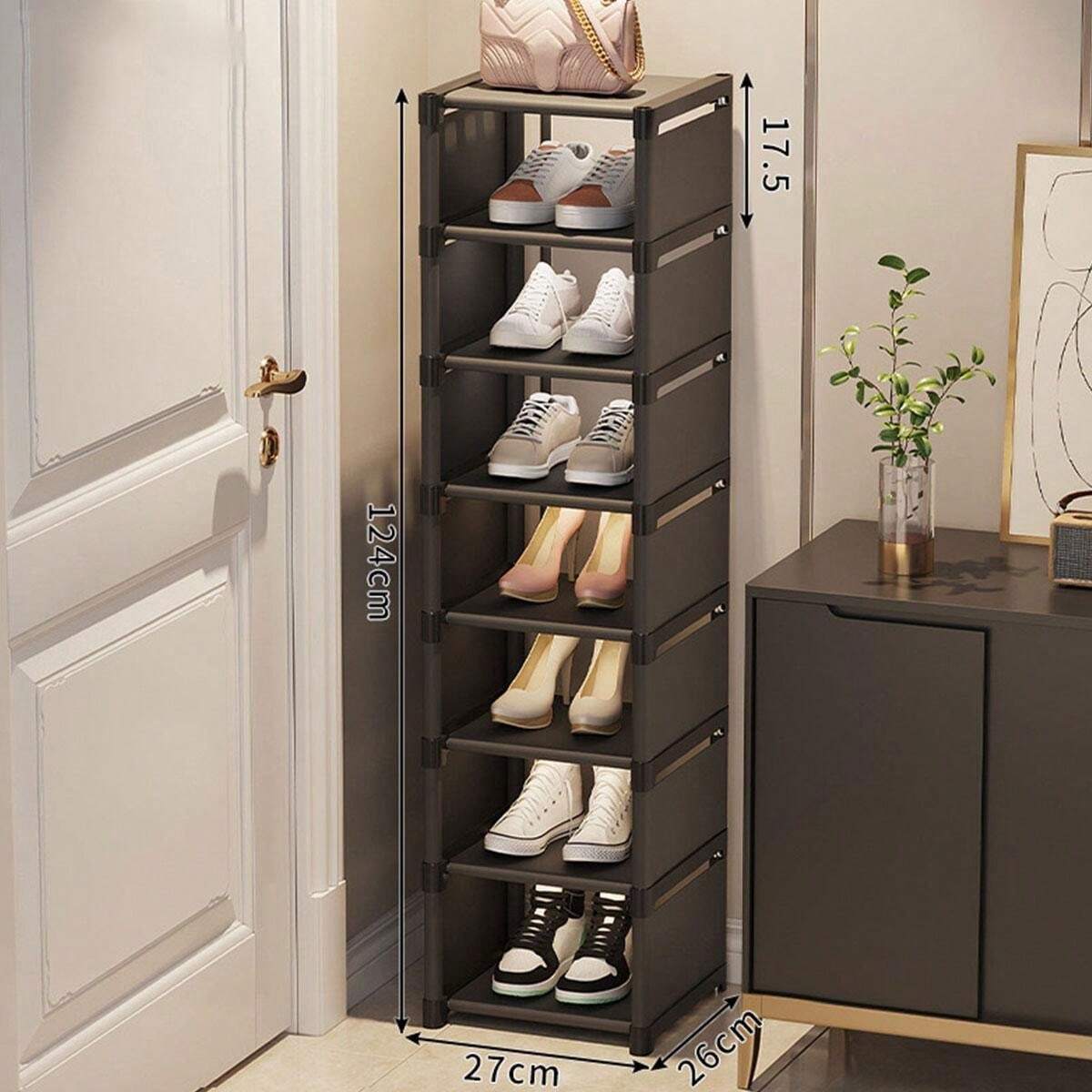 1pc Multilayer Shoe Rack, Modern Vertical Free Standing Shoe Cabinet ...