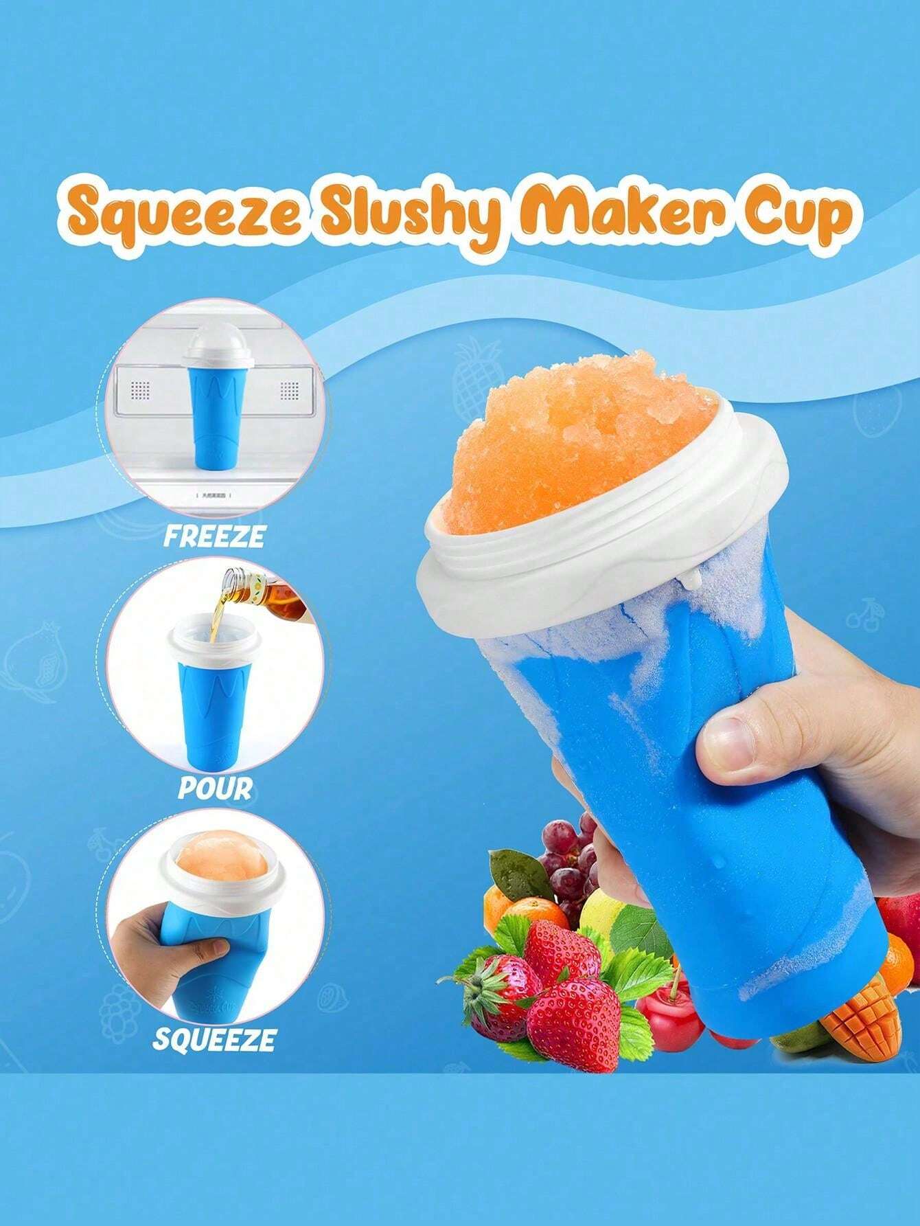 Magic Slushy Maker Squeeze Cup Slushie Maker, Homemade Milk Shake Maker ...