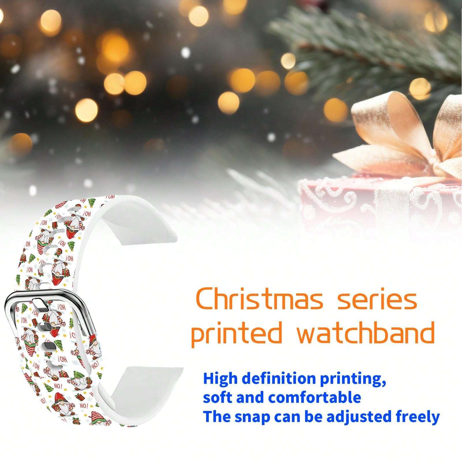1pc Snowball Elf Pattern Design Christmas Series TPU Waterproof Smart ...