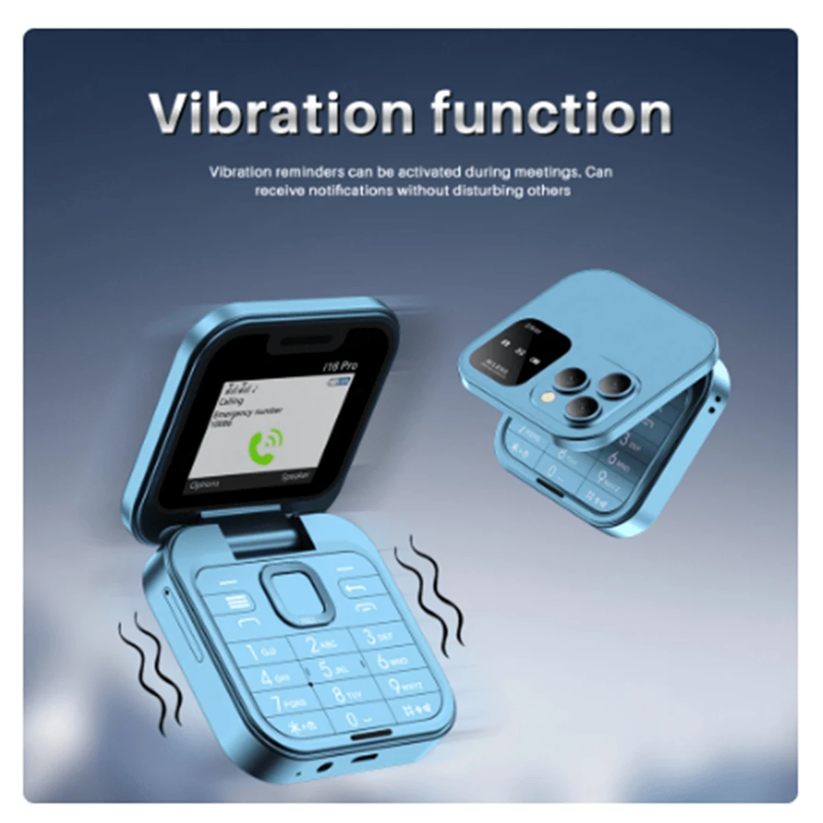 Mini telefono a conchiglia Radio FM Blocco vocale Chiamata rapida ...