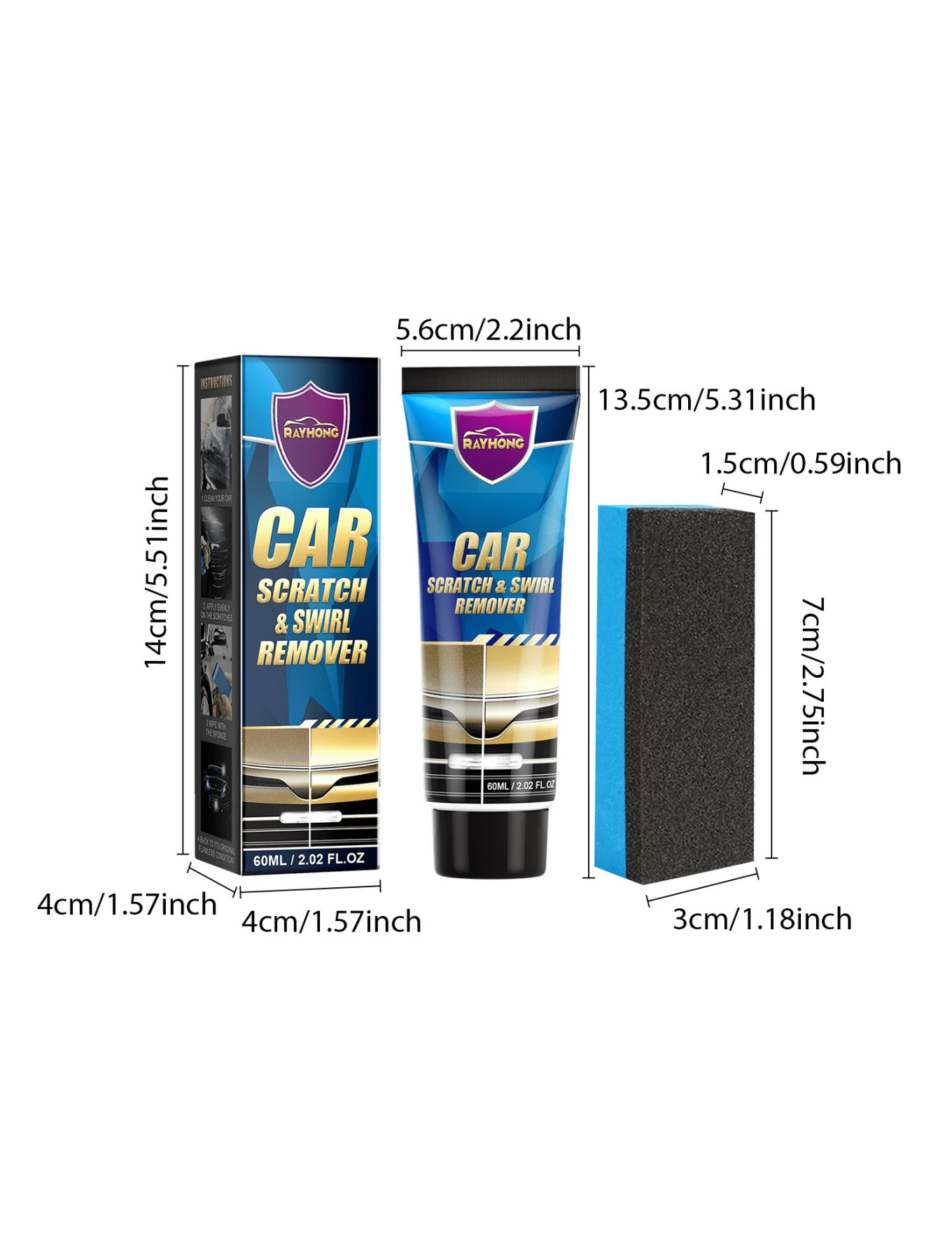 Rayhong Car Scratch Repair Paste, Car Maintenance Refreshing Paint ...