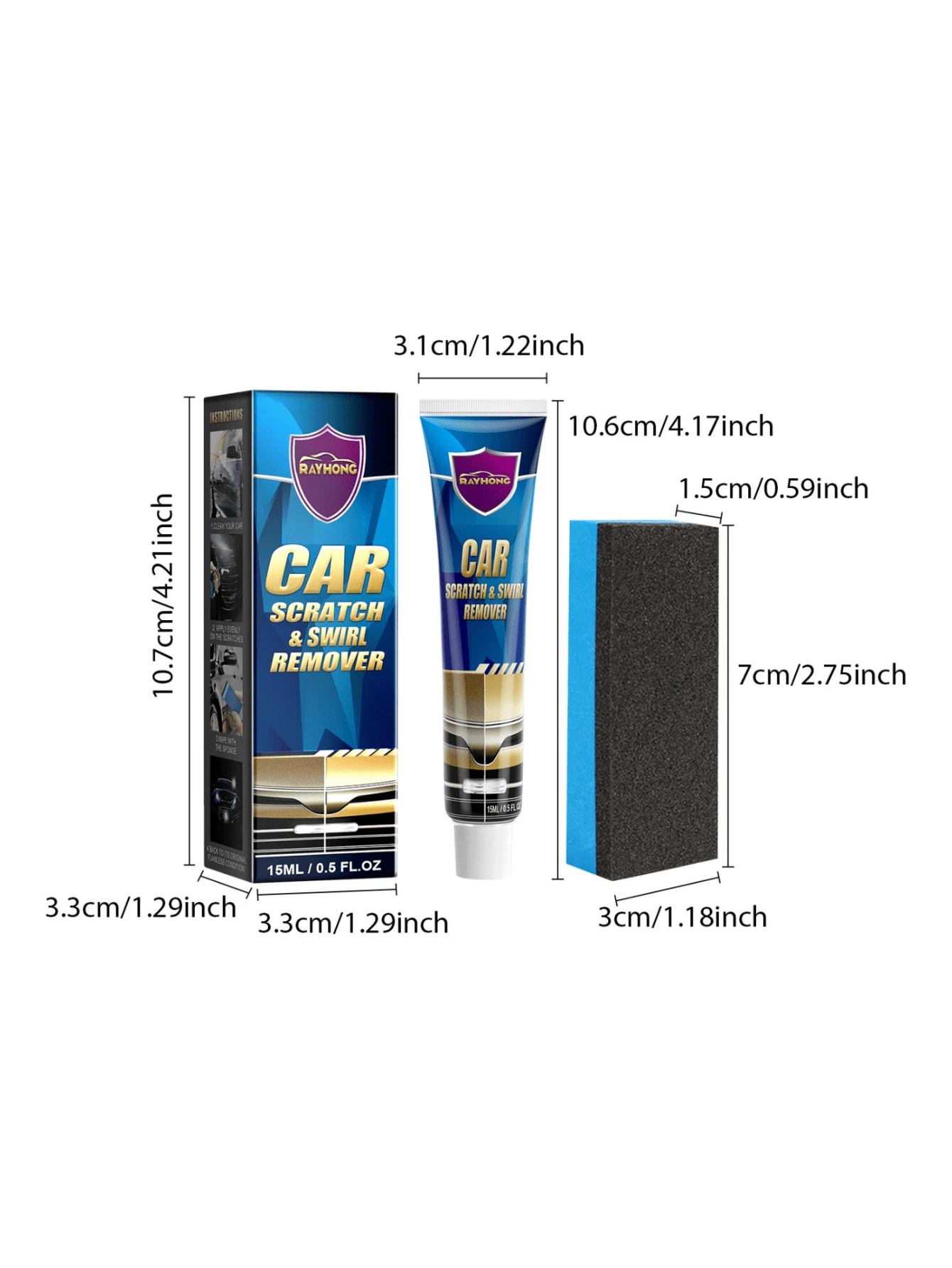 Rayhong Car Scratch Repair Paste, Car Maintenance Refreshing Paint ...