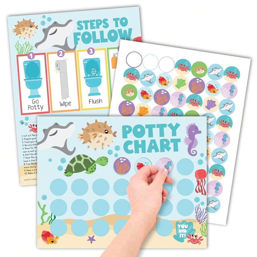 Ocean Potty Training Chart | Sticker Charts | Early Education for Sale ...