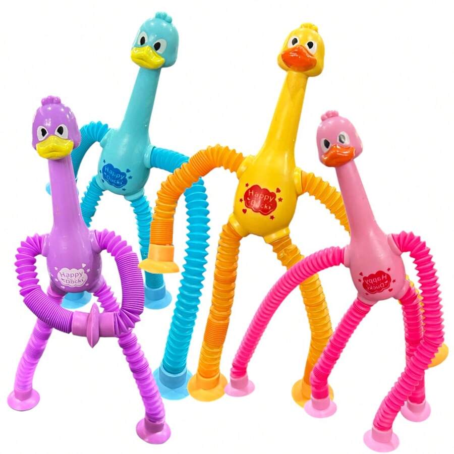 Kit With 4 Pop Tube Stretch And Stick Giraffe Robot Monkey Dog Chicken ...