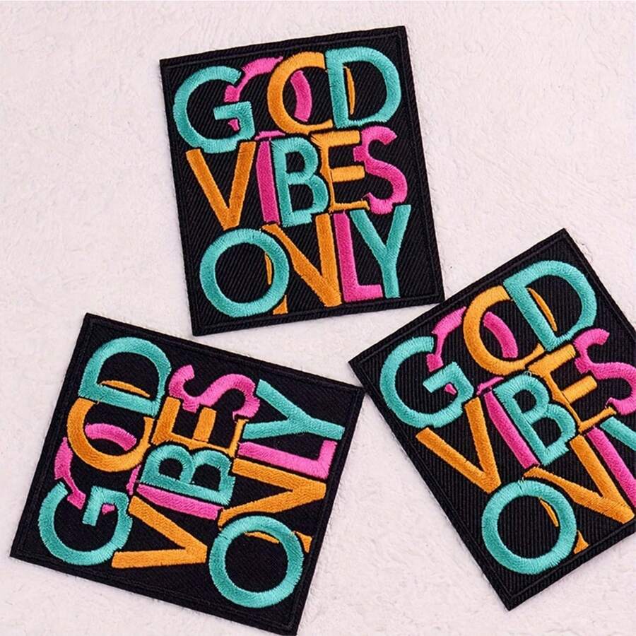 ' Embroidered Iron-On Patches - DIY Letters Versatile Fabric Applique ...